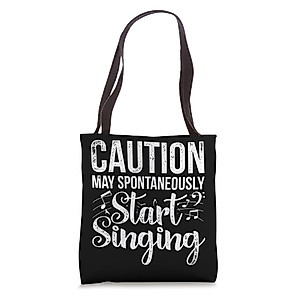 Funny Broadway Singer Theater Scene Rehearsal Actor Musicals Tote Bag