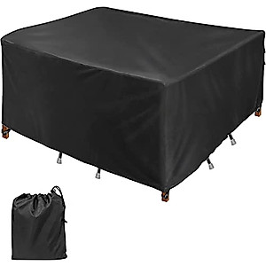 iCOVER Patio Furniture Cover, 76"x76" Square/Round Patio Table Cover, Easy On/Off, Waterproof Dustproof Cover for Outdoor Dining Table Set, Sectional Sofa Set