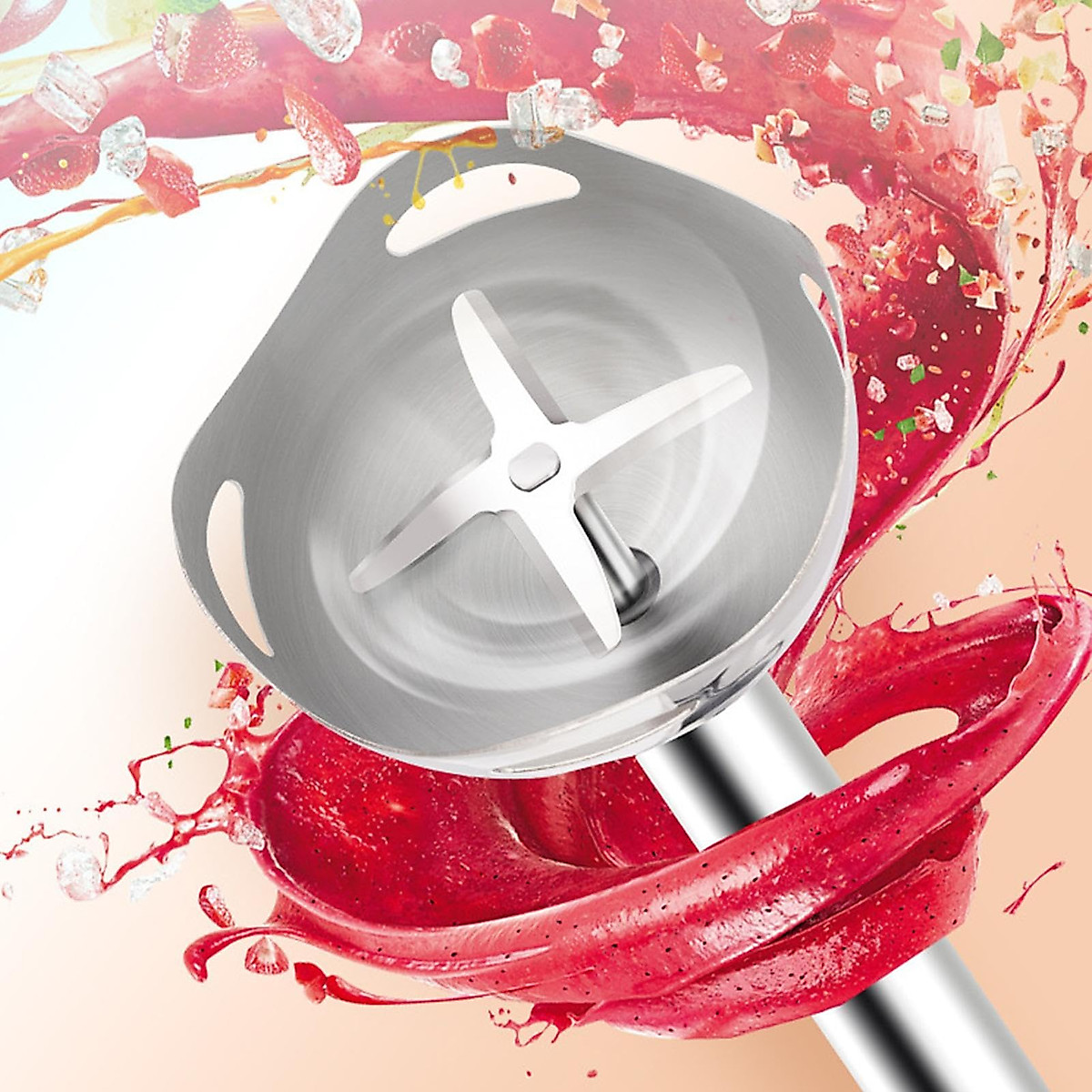 Handheld Blender, Multi Purpose Immersion Blender, Portable Easy Control Grip Stick Mixer, Electric Handheld Mixer, Cordless Handheld Blender, Stick Blender Smoothies, Puree Baby Food & Soup
