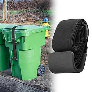 Trash Bin Can Lid Lock for Animals, Bear Proof Trash Can Lid Lock, Semi-Automatic Adjustable Trash Can Bands Universal Garbage Can Lid Lock for Outdoor Squirrels Dogs Bears Raccoon