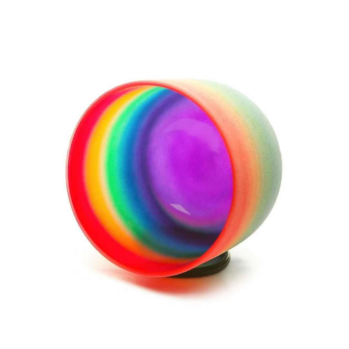 KVKA Rainbow Crystal Singing Bowl 8 Inch C Note Root Chakra Sound Bowl with Travel Heavy Duty Carrying Case 432hz for Yoga Sound Healing