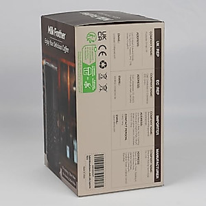 Milk Frother, 4-in-1 Milk Frother and Steamer Electric, Hot and Cold Milk Foam Maker for Coffee, Latte, Cappuccino Silent Operation, Automatic off, Black