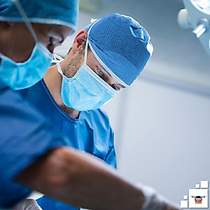 EZGOODZ Blue Disposable Surgical Caps for Women and Men. Pack of 100 Polypropylene Surgical Disposable Caps with Elastic Band 30 GSM. One Size Breathable Disposable Hair Covers for Hospital, Clinic