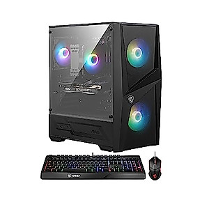 MSI Codex R Gaming Desktop: Intel Core i7-13700F, GeForce RTX 4060Ti, 16GB DDR5, 2TB M.2 NVMe, 80+ Gold PSU, WiFi 5, Keyboard & Mouse, RGB Lighting, Windows 11 Pro: 13NUD-064US