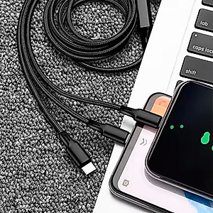 Pro USB 3in1 Multi Cable Compatible with Asus Zenfone 2 Laser 6-inch Data Universal Extra Strength for Fast Quick Charging Speeds! (Red)