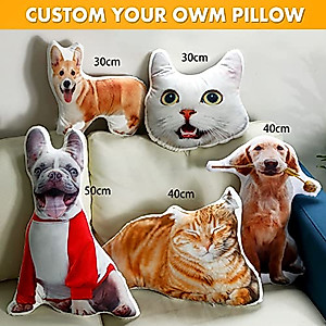 Custom4U Custom Pet Shaped Pillow with Pictures Personalized Funny Pillow Customized Photos Pet Pillow
