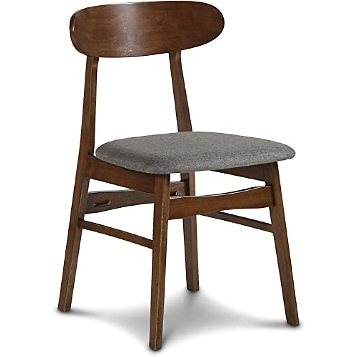 New Classic Furniture Morocco Dining Chair with Cushion, Set of 2, Dark Gray