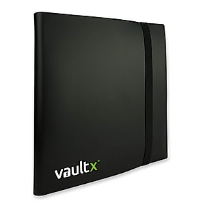 Vault X Binder - 12 Pocket Trading Card Album Folder - 480 Side Loading Pocket Binder for TCG (Black)