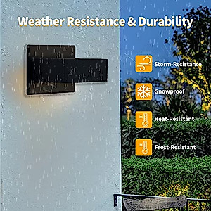 Inowel Outdoor Wall Light Up Down LED Wall Sconce Porch Lamp Black Modern Exterior Light Fixture Aluminum Lights for Porch Front Door Garden Yard Patio IP54 Waterproof 7.5W 240Lm 3000K