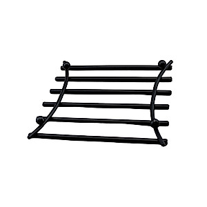 Dependable Industries Modern Sleek Euro Square Heavy Weight Steel Black Decorative Design Kitchen Trivet Protect Tables and Countertops from Hot Pots Trays and Pans