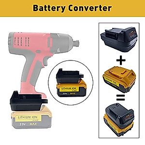 BTRUI for Dewalt 20V to Milwaukee 18v Battery Adapter, DL18ML / DW18ML Battery Adapter, Put for Dewalt 20V Battery Convert to for Milwaukee M18 18V Tool