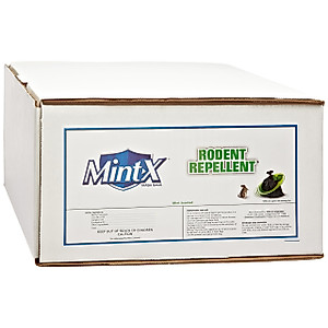 Mint-X Rodent Repellent Trash Bags, 1.3 Mil, Flat Seal, 47" Height x 43" Length, Black (Pack of 100)