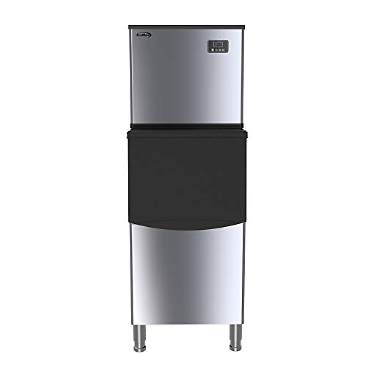 KoolMore Modular Ice Maker Machine, 315 lb. Full Cube Production, Free-Standing with Air Cooled Evaporator, 200 lb Bin, Stainless-Steel
