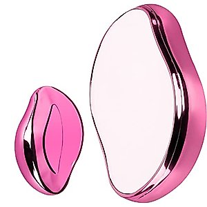 Crystal Hair Eraser for Women and Men, Crystal Hair Remover Magic Hair Eraser Portable Epilator Painless Exfoliation Hair Removal Tool for Arms Legs and Back - Fast & Easy, Reusable & Washable - Pink