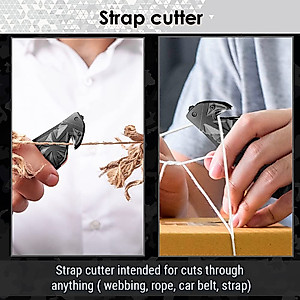 GOOD WORKER Bundle of 2 Items - Black Pocket Knife - Serrated Sharp 3,5" Blade Folding Knives - Best EDC Camping Hiking Hunting Knofe Gear Accessories for Men Wood Handle Sharp Blade Knifes - Gifts