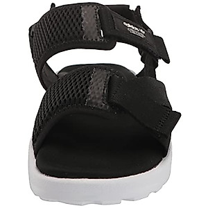 adidas Originals Women's Adilette ADV Slide Sandal, Black/White/Off White, 8