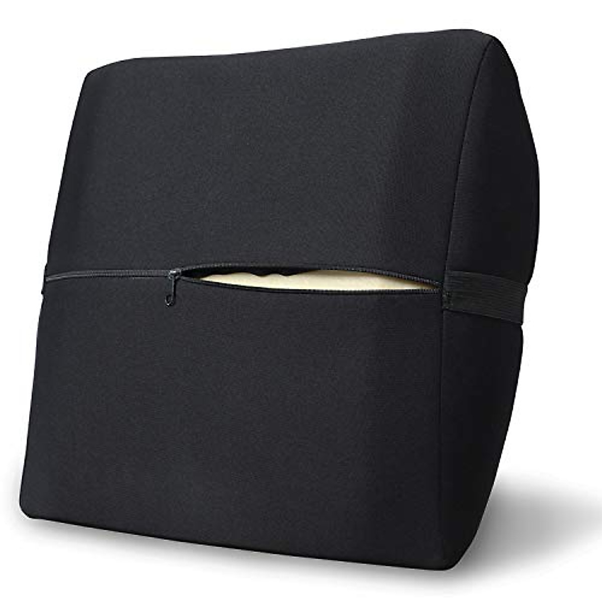 Pharmedoc Lumbar Support Pillow for Office Chair and Car Seat, Perfectly Balanced Memory Foam, Versatile Use Lower Back Cushion