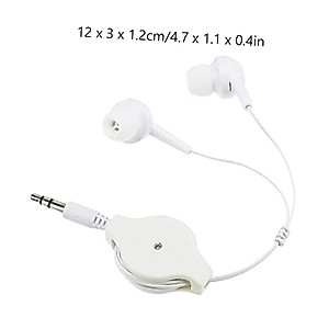 UKCOCO Wired Headphones Noise Cancelling Headphones Wired Ear Buds Headphone Wrap Noise Canceling Headphones Retractable Headphones Earplugs Earphone Soundproof Plug Sponge White