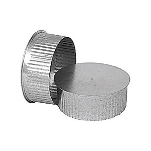 Imperial Manufacturing 6 in. Dia. Galvanized steel Crimped Pipe End Cap