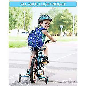 Bagseri Toddler Backpack, Dinosaur Backpack for Boys, Lightweight Kids Backpack Daycare Bag Preschool Backpack, 12 Inch (Cute Dinosaur, Blue)