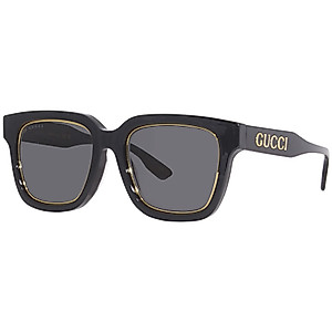 Gucci Script Sunglasses, Black Black Grey, One Size