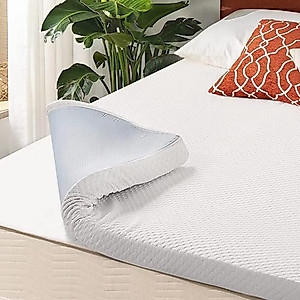 ORTHOMTEX 3 Inch Cooling Gel Memory Foam Mattress Topper Super Twin XL Size Bed,Removable Soft Cover, Comfort Body Support - Pressure Relief