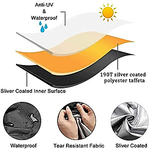 BTURYT Waterproof Garden Seater Sun Shade Porch Hammock Patio Swing Cover,Outdoor Swing Canopy Replacement Cover & Swing Cushion Cover-(top Cover + Chair Cover)