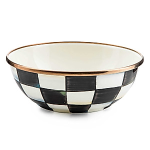 MACKENZIE-CHILDS Courtly Check Enamel Everyday Bowl, Serving Bowls for Entertaining