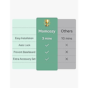 Momcozy Baby Gate, Auto Lock Retractable Baby Gate or Dog Gate, 【Auto Lock】33” Tall, Extends to 55” Wide, Mesh Safety Baby Gate for Stairs, Indoor, Outdoor, Doorways, Hallways