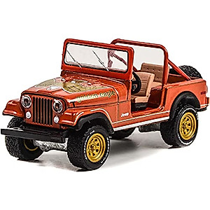 1981 CJ-7 Golden Eagle Russet Brown Metallic with Graphics All Terrain Series 13 1/64 Diecast Model Car by Greenlight 35230 C