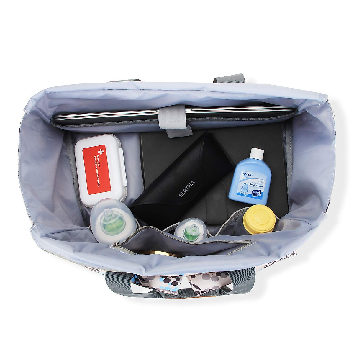 Teamoy Breast Pump Bag Compatible with Spectra S1,S2 and Cooler Bag, Breast Pump Tote Bag with Laptop Sleeve (Up to 14") for Working Moms, Dandelion(Bag ONLY)