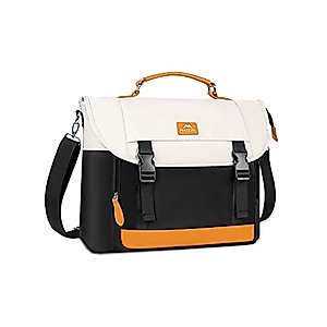 Messenger Bag for Women, 15.6 Inch Laptop Bags Computer Case with Shoulder Strap, Water Resistant Crossbody Carrying Laptop Sleeve Fashion Cute Work Briefcase for Travel School Office, Girl Gift Ideas