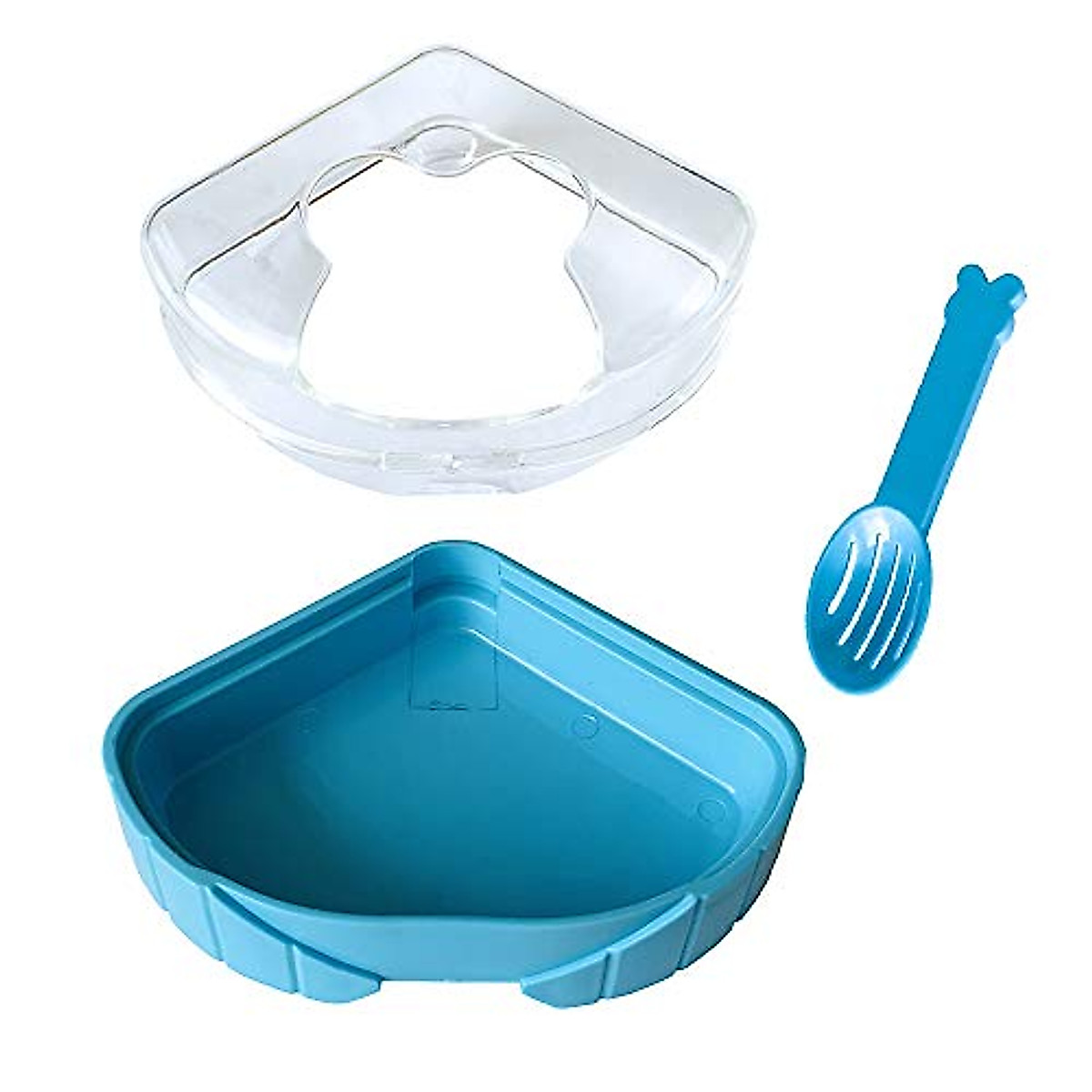 PINVNBY Hamster Bathroom Gerbil Plastic Sand Dry Bath Container Small Animal Sauna Toilet Sandbox  with Scoop for Hamster Gerbil Rat Mice and Small Animal