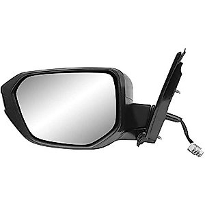 Fit System Driver Side Mirror for HONDA Civic Hatchback, (textured black w/PTM cover, foldaway), w/o turn signal, w/o camera, L, P (63634H)