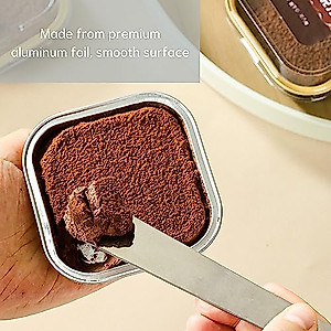 Findful Mini Cake Pans With Lids (10oz,40 Pack) Aluminum Foil Square Cupcake Liners Brownie Baking Cups,Disposable 4”x4” Large Cupcake Pan,Jumbo Muffin Tin Ramekins Holders