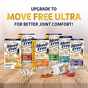 Move Free Advanced Glucosamine Chondroitin MSM Joint Support Supplement, Supports Mobility Comfort Strength Flexibility & Bone - 120 Count (Pack of 3)