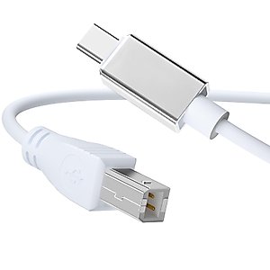 MeloAudio USB C MIDI Cable, Type C to USB 2.0 MIDI Interface Cable for Samsung, Huawei Laptop, MacBook to Connect with Printer, Midi Controller, Midi Keyboard, Audio Interface and More (5FT)