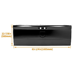 HECASA Rear Tailgate Shell Compatible with 2010-2022 Dodge Ram 1500 2500 3500 Replacement for CH1900129 Truck Tail Gate Primered Steel Black