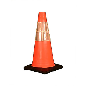 Cortina Safety Products 03-500-21 DW Cone, 18" 6" Collar, Orange with Black Base