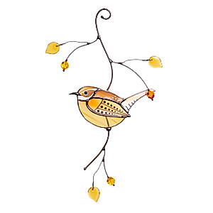 Carolina Wren Handmade Stained Glass Suncatcher Genuine Stained Glass Window Hangings Unique Indoor Ornament & Outdoor Decor