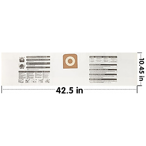 Replacment for Craftsman CMXZVBE38735 Wet Dry Vac Dust Collection Bags for 12 Gallon Shop Vacuums, High Efficiency (2Pack)