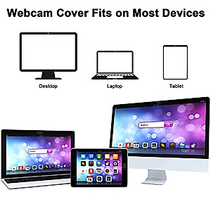 Vetoo Laptops Webcam Covers Slide 6Pack,Ultra Thin Privacy Covers Compatible for MacBook Pro Mac Ipad PC Tablets,Plastic Webcam Sticker