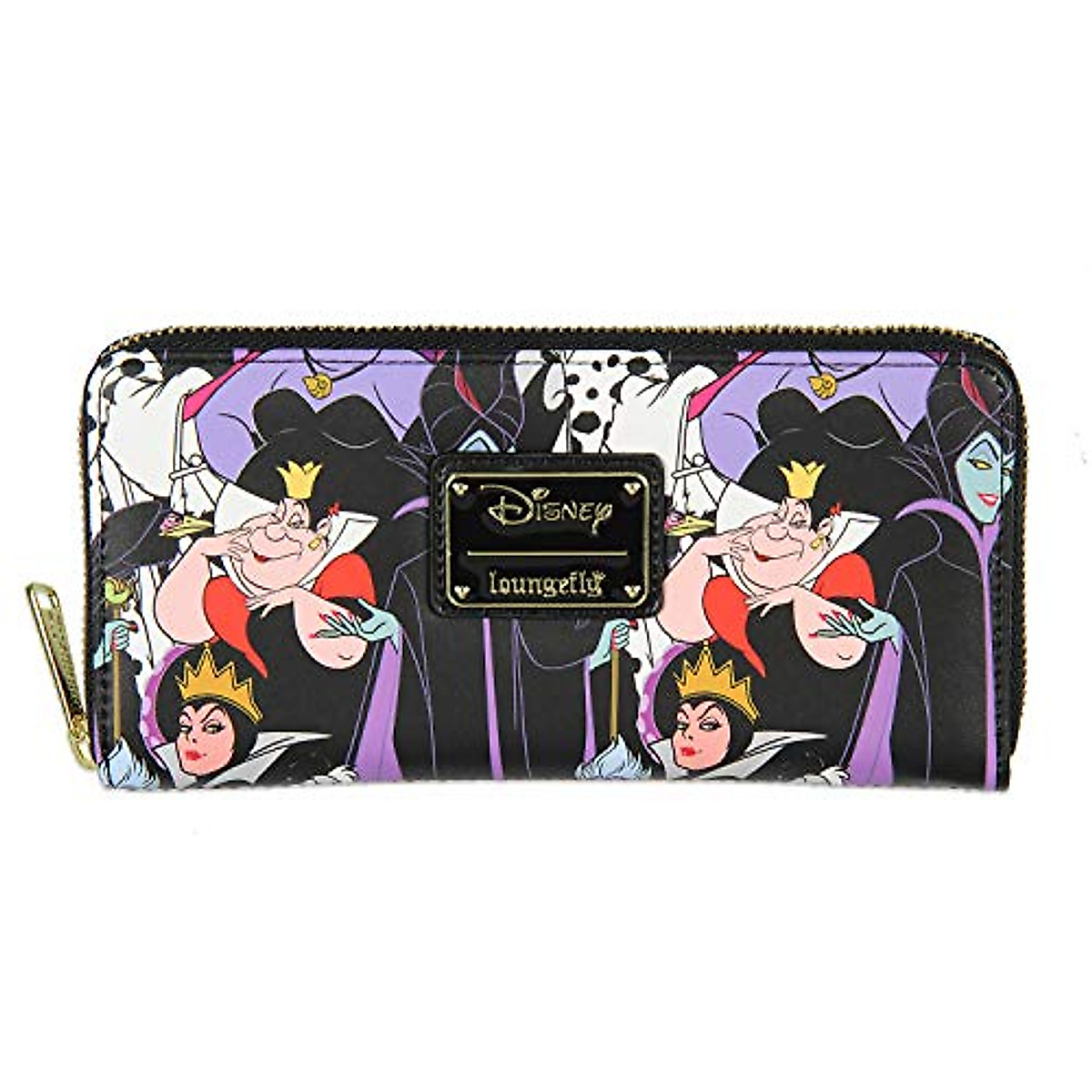 Loungefly Disney Villains Allover Print Zip Around Wallet