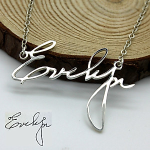 Personalized Handwriting womens Necklace Handwriting Jewelry, Custom Signature Necklace - Your Actual Handwriting - 925 Sterling Silver