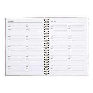 Letts Celebrate Weekly/Monthly Planner, 12 Months, January to December, 2024, Gold Twin-Wire Binding, A5 Size, 8.25" x 5.875", Multilingual, Rose (C082185-24)