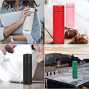 Hydrate Factory Ice Crack Insulated Water Bottle/Tea Flask/Coffee Mug with Tea Coffee Fruit Stainless Steel Bottle Infuser Ideal for Yoga Gym Work School (Emerald Green) - 500ml