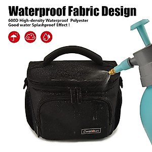 Cwatcun Small Camera Bag Compact Camera Shoulder Bag, Waterproof Digital Camera Crossbody Case, Travel Photography Bag for Canon, Nikon, Sony, Fuji DSLR/SLR/Mirrorless Cameras, Lens and Accessories