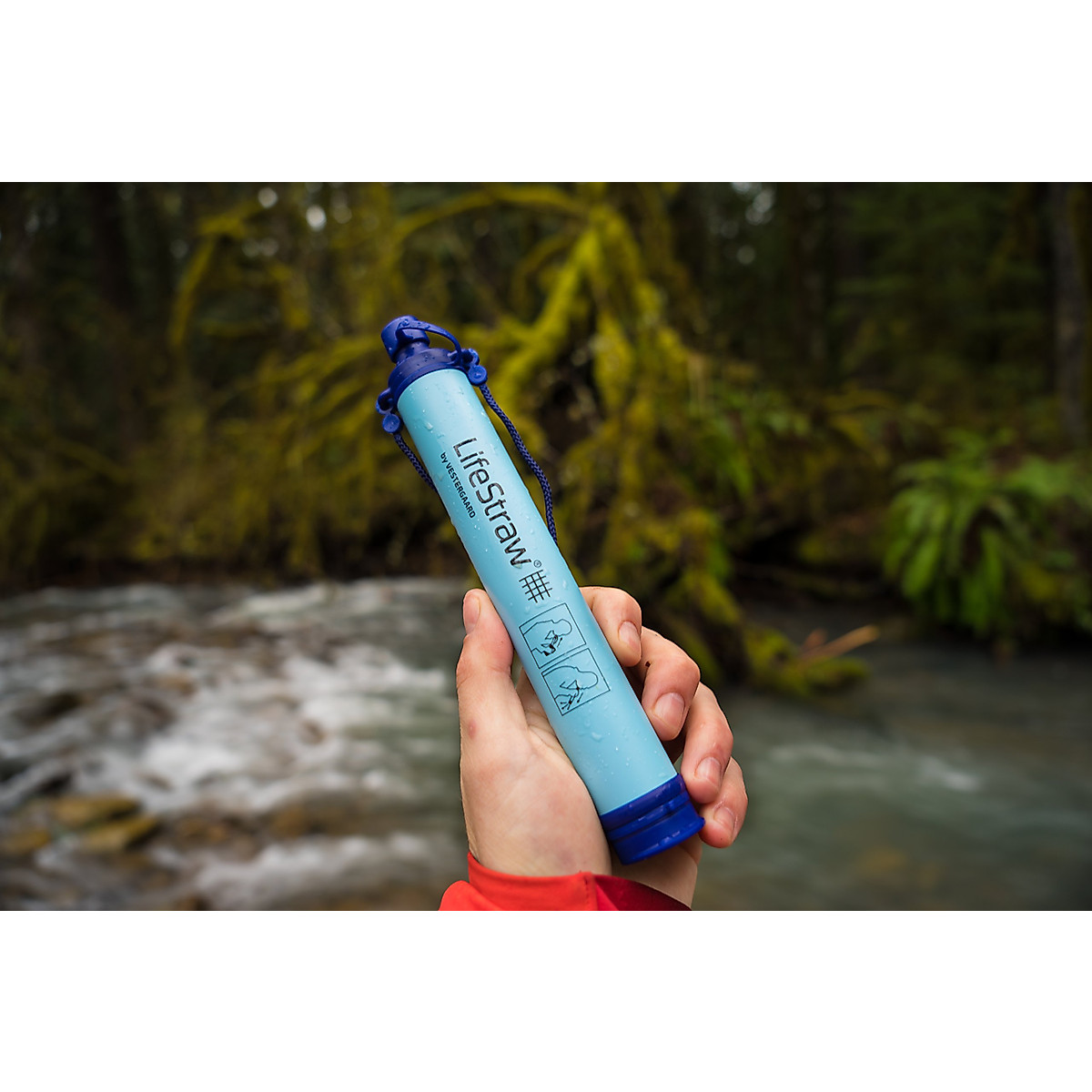LifeStraw Personal Water Filter for Hiking, Camping, Travel, and Emergency Preparedness, 5 Pack, Blue