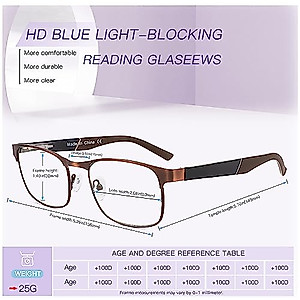 DONGDI Reading Glasses for Women Men,Blue Light Blocking Readers,Comfort Spring Hinges Eyewear +1.25