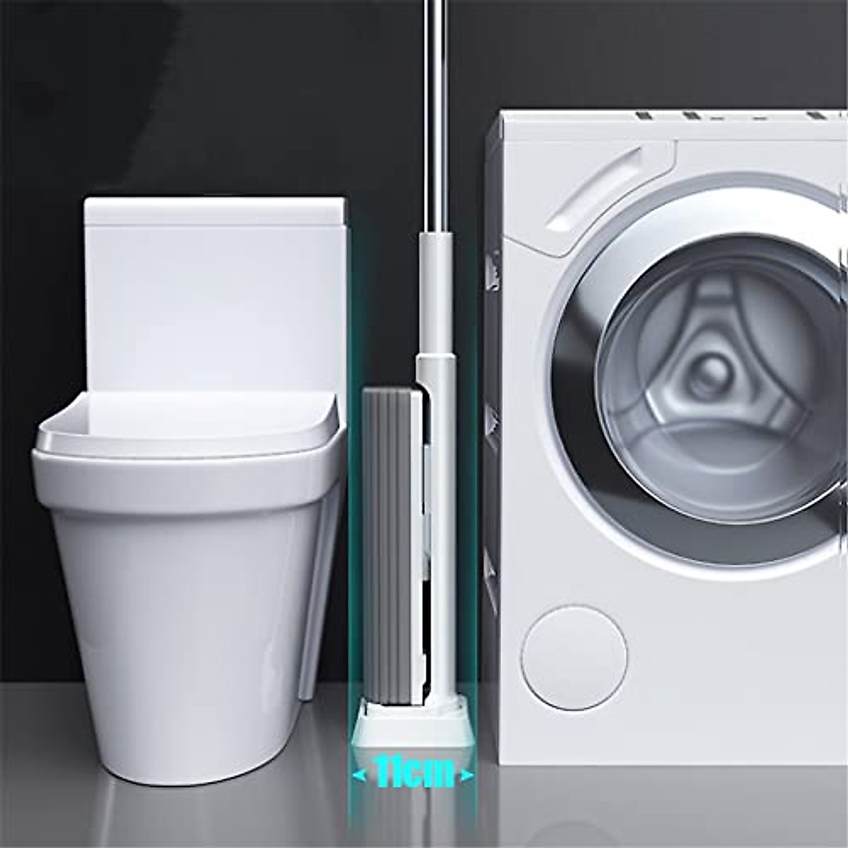 Absorbent Mop Flat Floor Tile Household Cleaning Free Hand Washing Cleaner Water Self-Wring Collodion Squeeze Mopping
